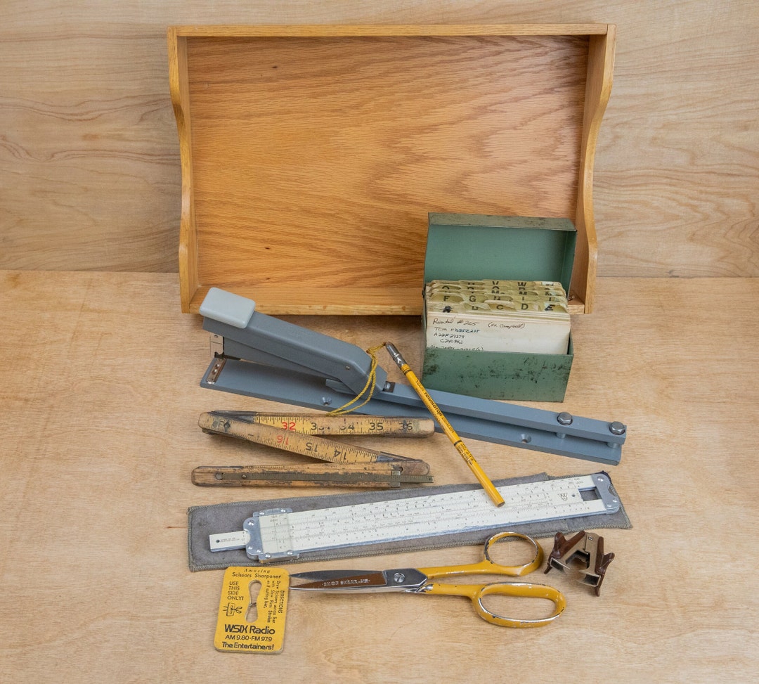 Old Dovetail Wood Tray, Vintage Letter Paper Box, Industrial Office ...