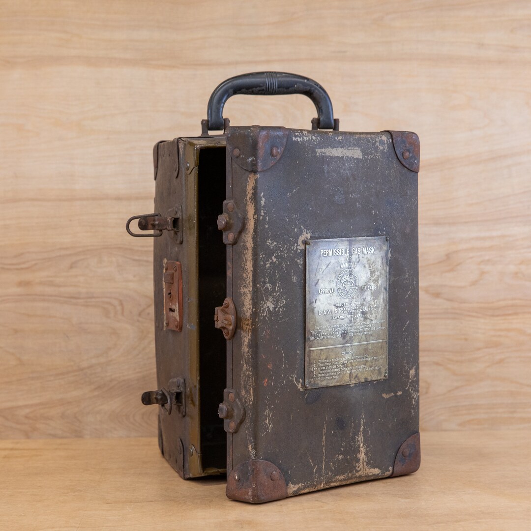 World War II Gas Mask Box, Department of the Interior Bureau of Mines ...
