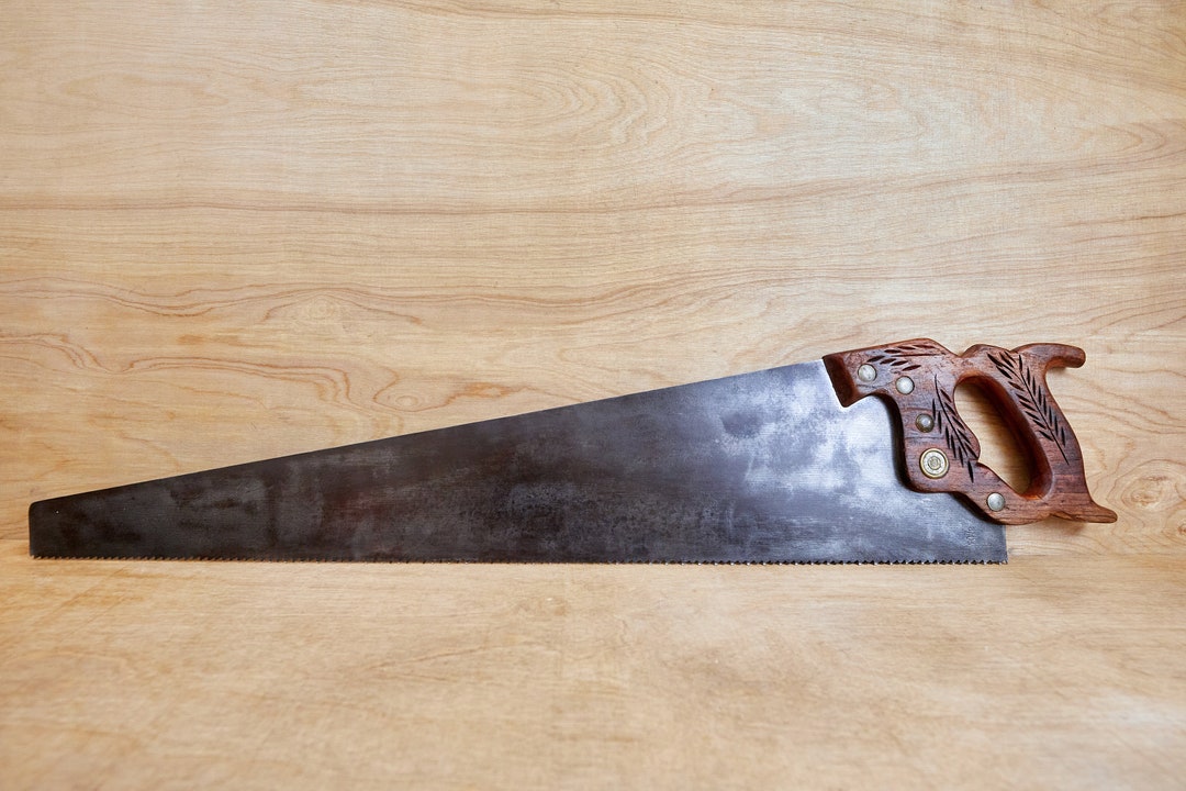 Vintage Hand Saw, 1940s Henry Disston 26", Collectible Woodworking Gift ...
