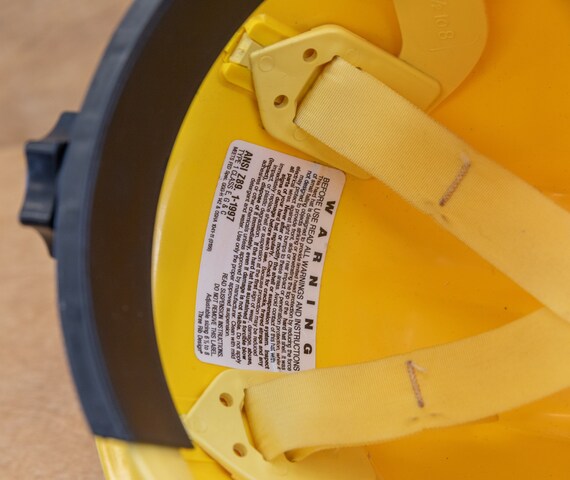 Yellow Hard Hat, Miners Hard Hat, Vintage Railroad Ha… - Gem