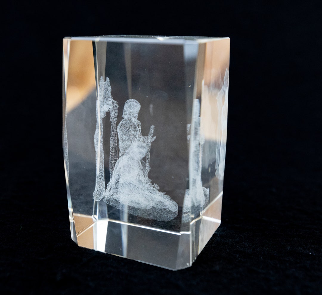 Crystal Christian Art, 3D Faceted Crystal, Birth of Jesus Decor ...