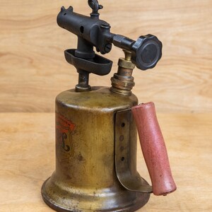 Old Gasoline Torch, C & L Blow Torch, Antique Brass Blow Torch, Clayton ...