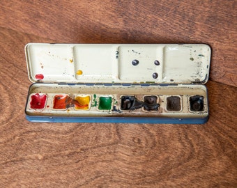 Vintage Watercolor Tin | Etsy