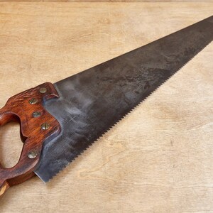 Vintage Hand Saw, 1940s Henry Disston 26", Collectible Woodworking Gift ...