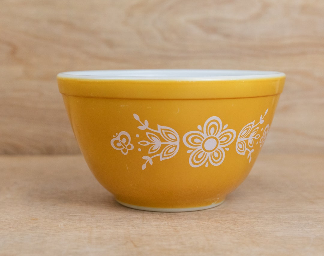 Pyrex Mixing Bowl Vintage Butterfly Gold Pyrex Gold Pyrex - Etsy