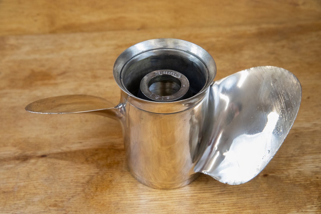 Brass Boat Propeller, Bright Beach House Interior Gift, Solid Brass ...