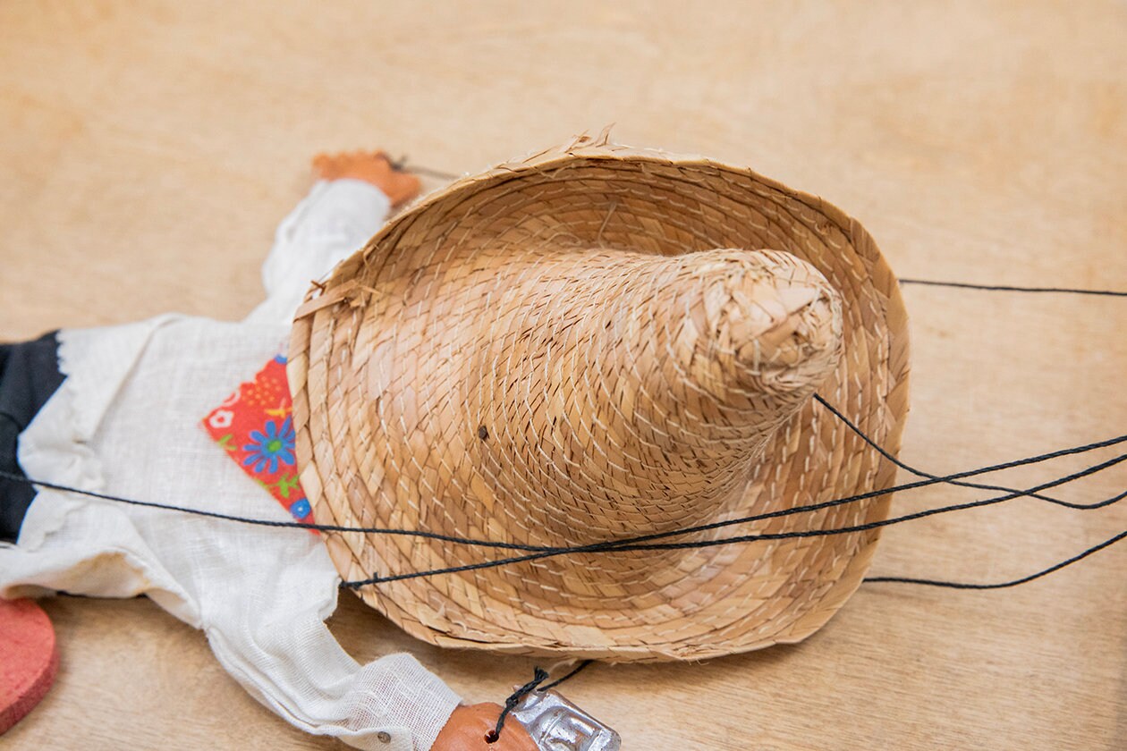 Marionette Gaucho Puppet, Vintage Mexican Cowboy String Puppet, 15 ...