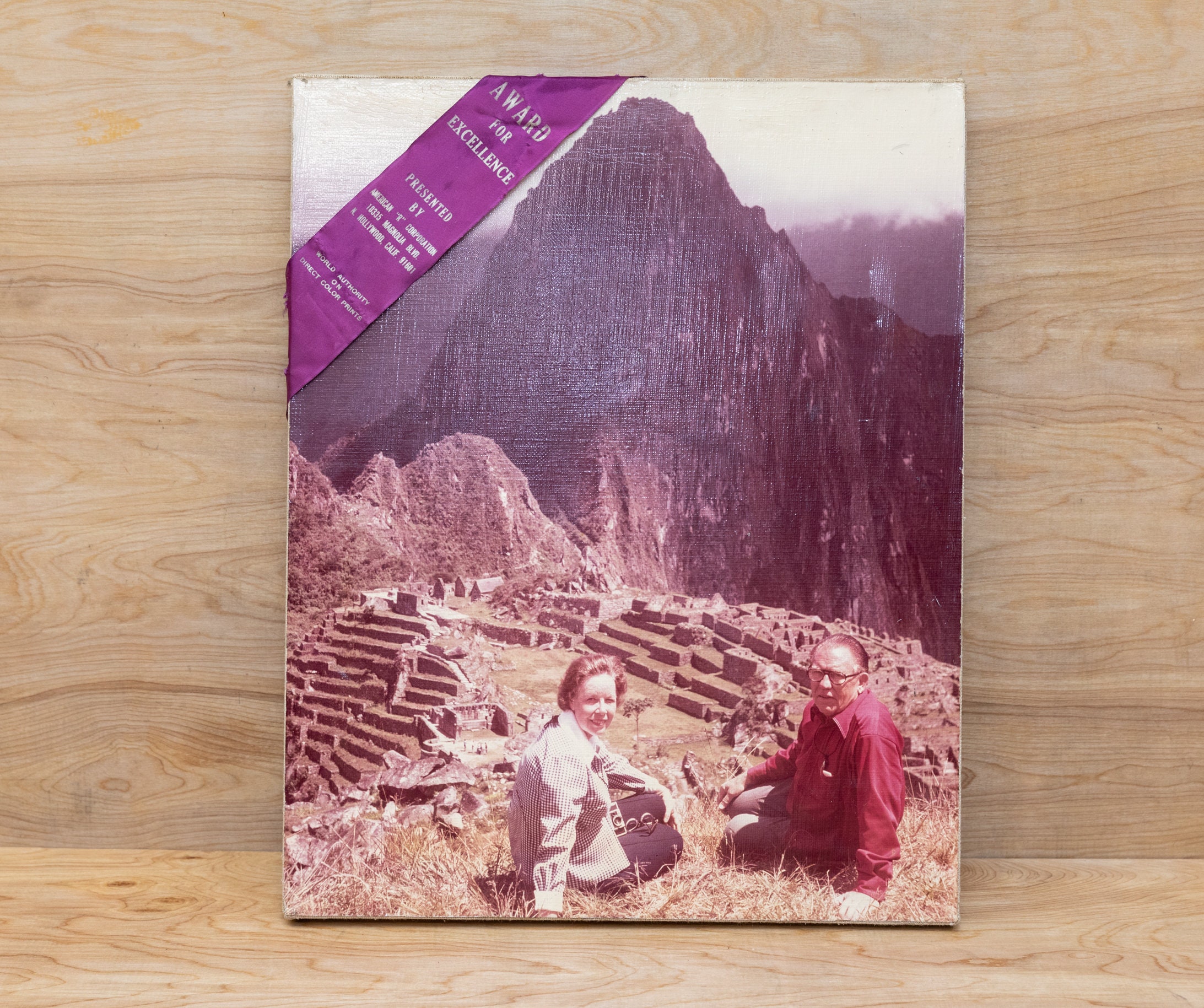 Vintage Landscape Print, 70s Self Portrait Photographic Print on Canvas ...