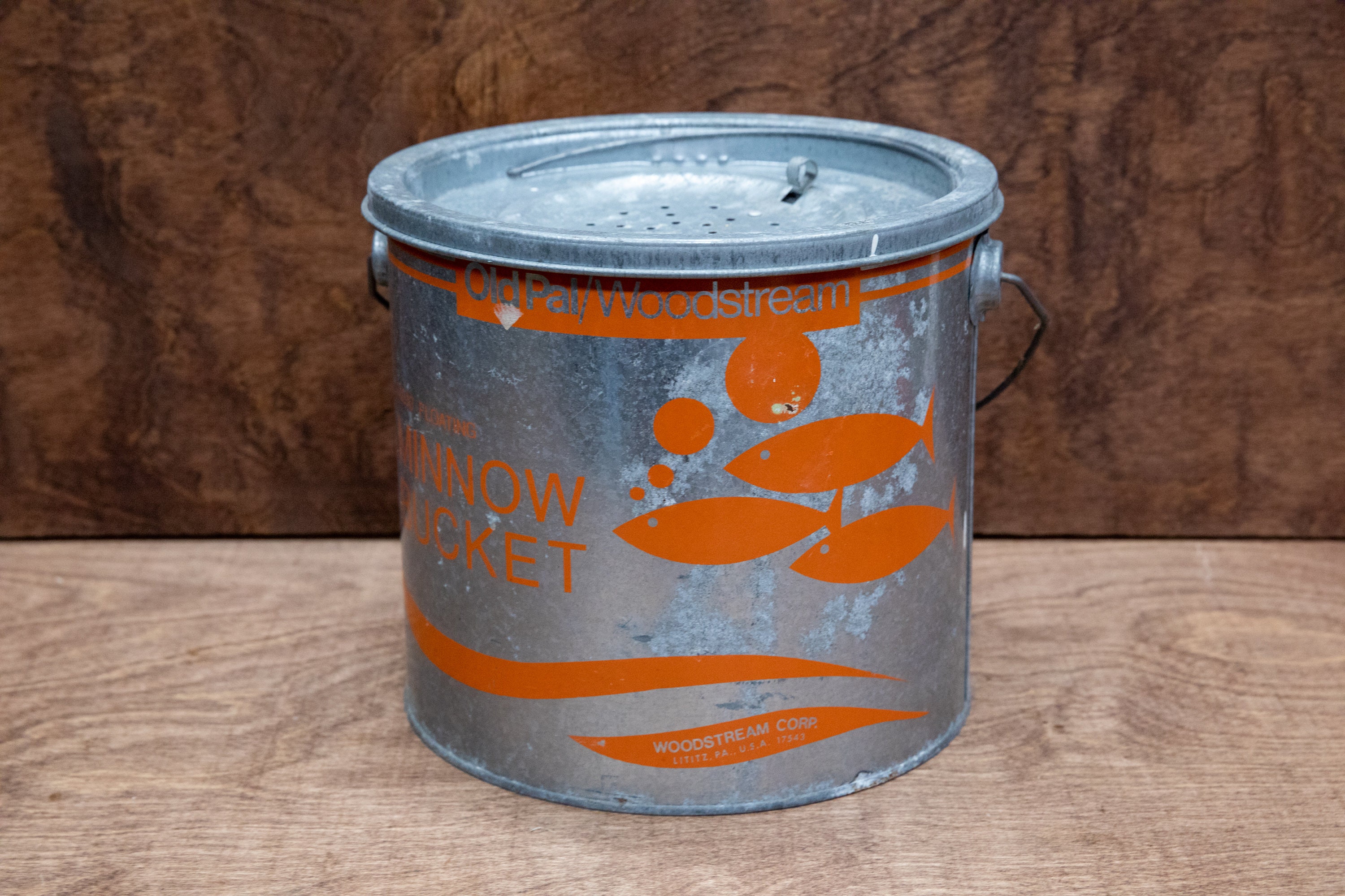 Vintage Minnow Bucket Fishing Cabin Decor Live Bait Bucket - Etsy