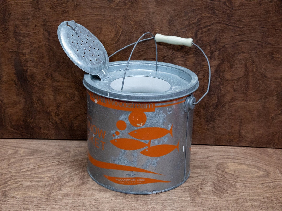 Vintage Minnow Bucket Fishing Cabin Decor Live Bait Bucket - Etsy