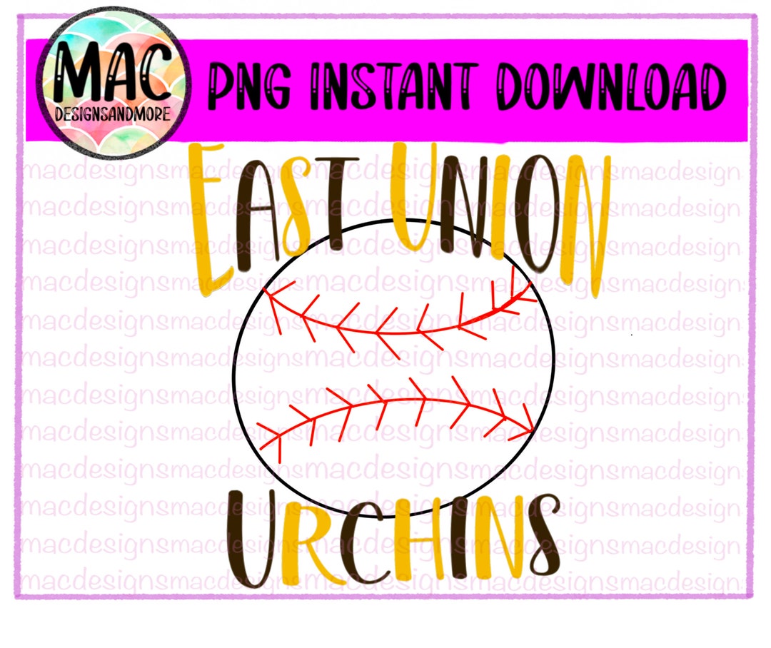 EAST UNION URCHINS Png East Union Design Urchins Baseball Png - Etsy