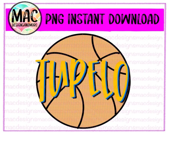 TUPELO GOLDENWAVE PNG Png Basketball Tupelo Golden Wave - Etsy