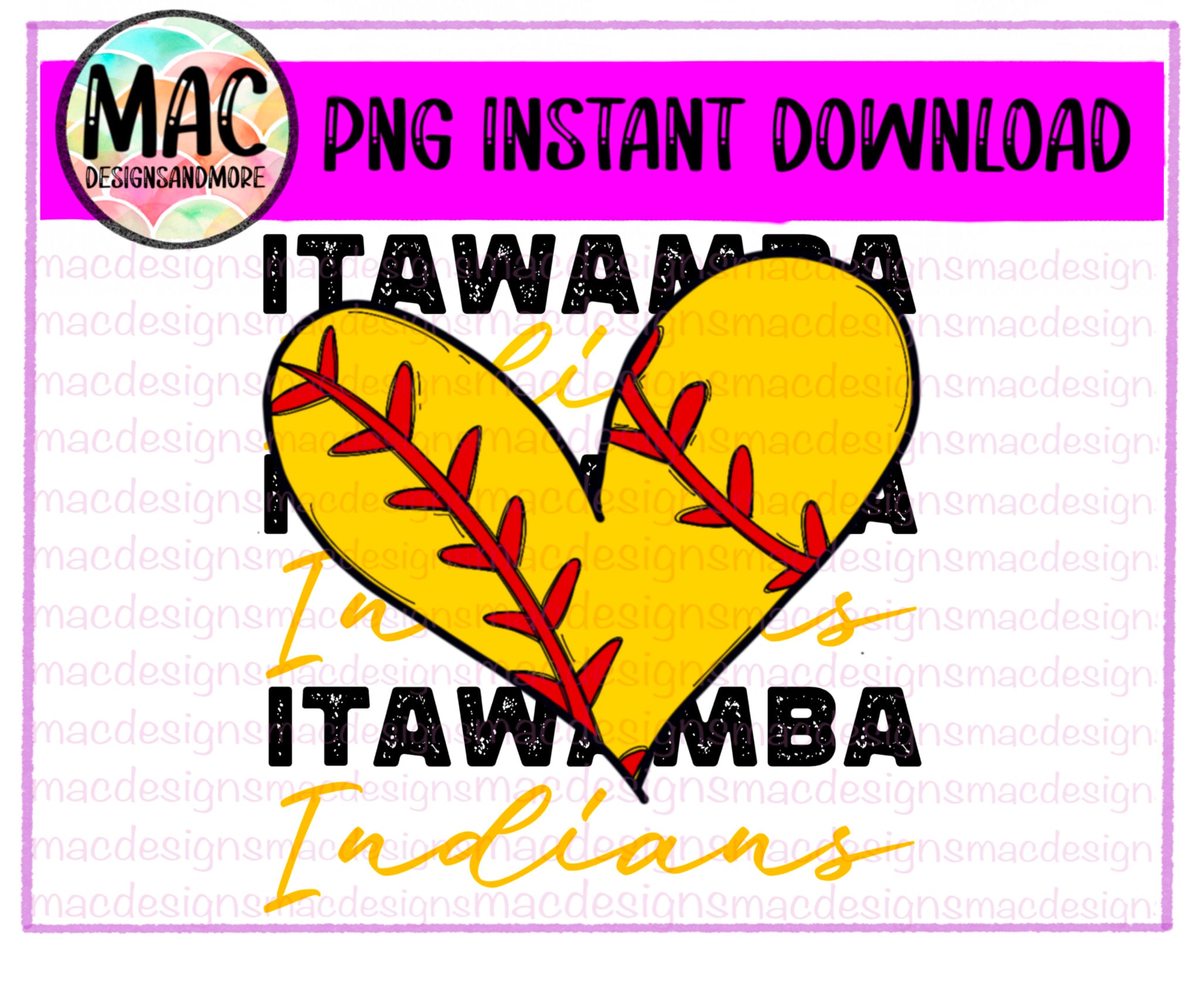 ITAWAMBA INDIANS PNG Png Indians Mascot Png Softball - Etsy