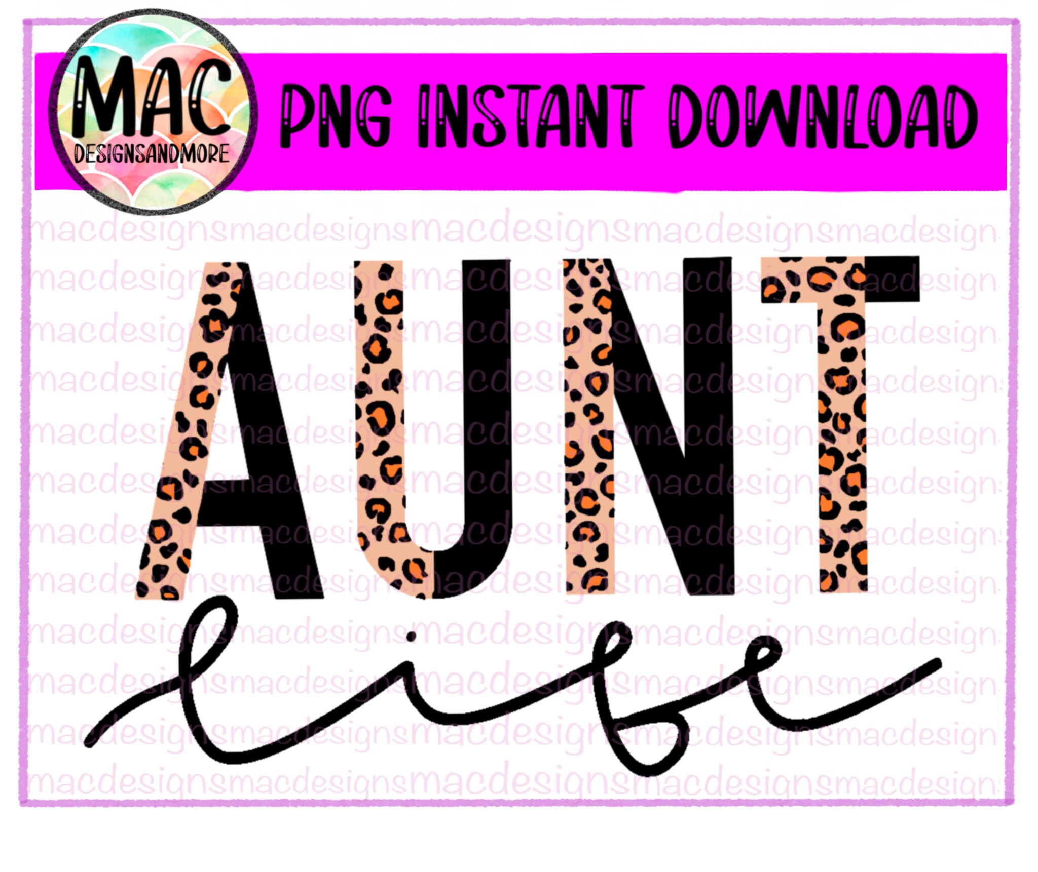 AUNT LIFE PNG Png File Digital File - Etsy