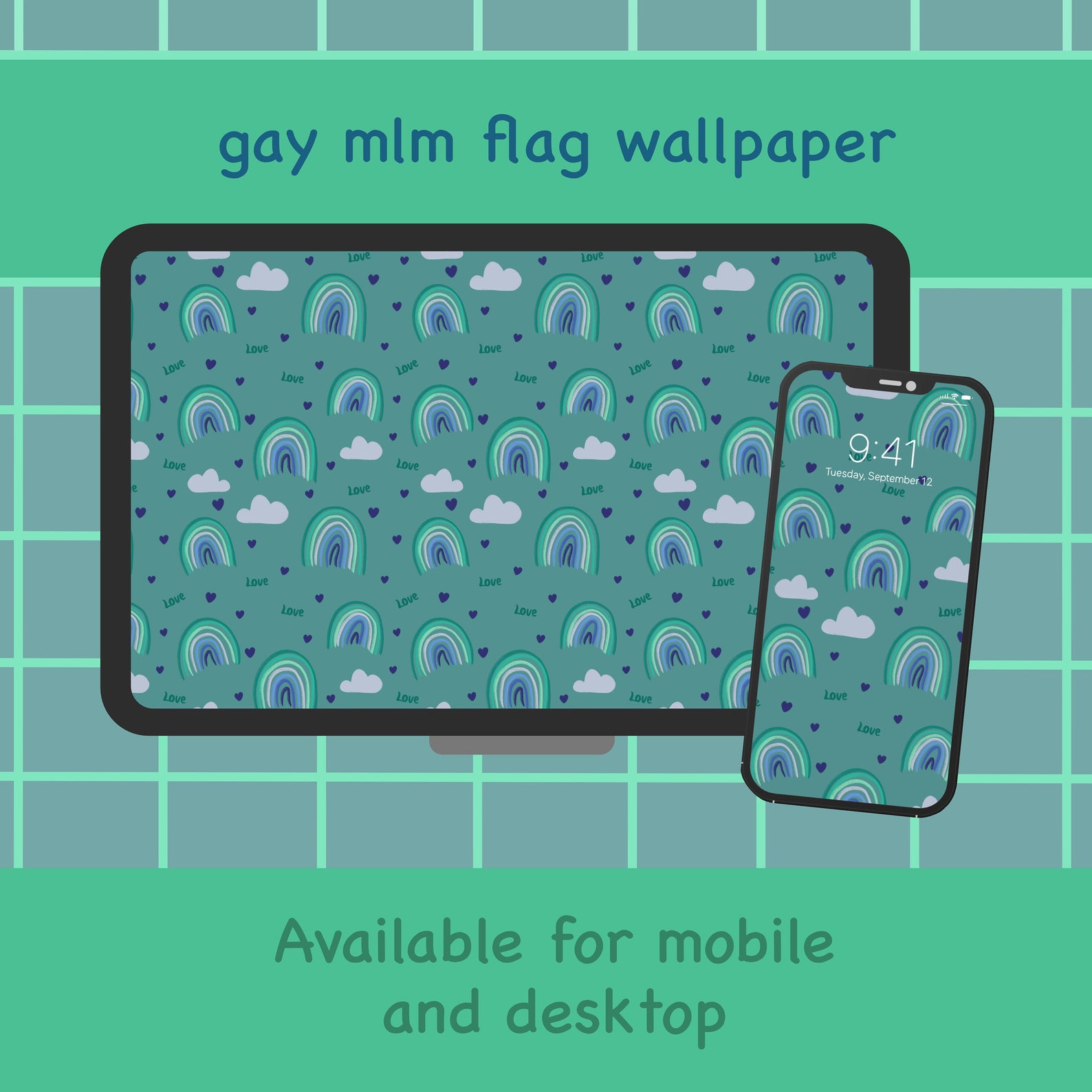 Gay mlm Wallpaper for mobile and desktop Instant Download | Etsy