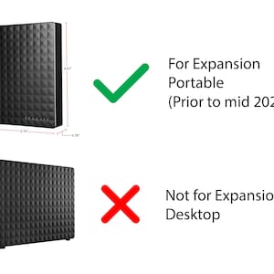Seagate Expansion Portable External Hard Drive Rack Holder Case Caddy ...