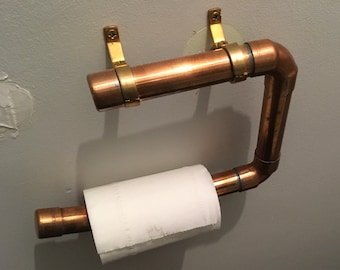 Copper Pipe Toilet Roll Holder - Etsy