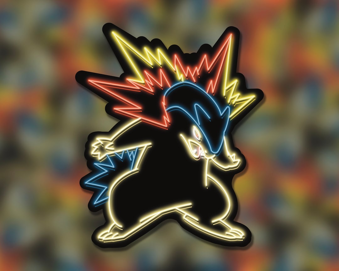Neon Typhlosion Pokemon Stickers - Etsy