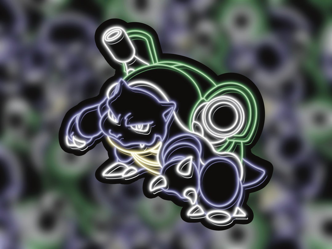 Neon Shiny Blastoise - Etsy