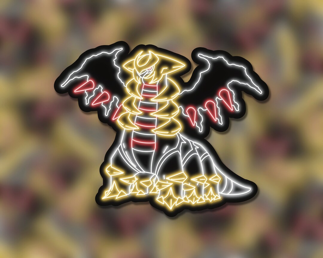 Neon Giratina altered Form Pokemon Stickers - Etsy UK