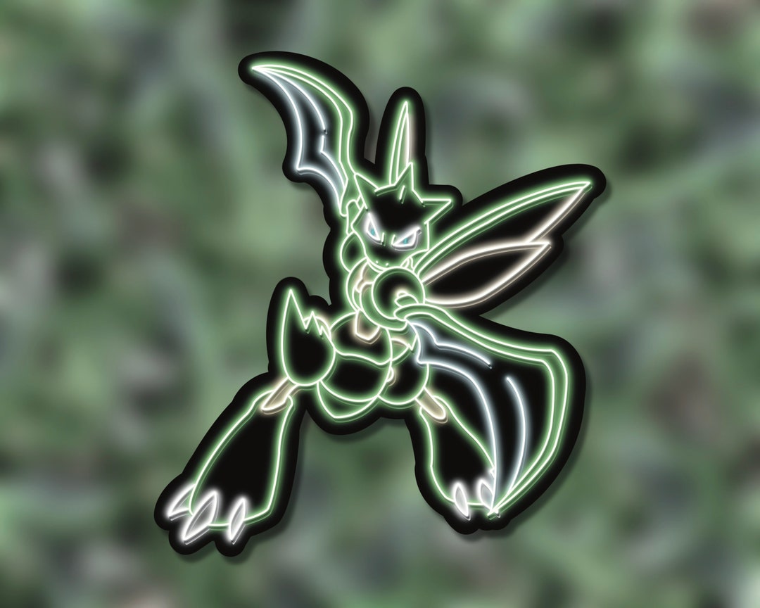 Neon Scyther Pokemon Stickers - Etsy