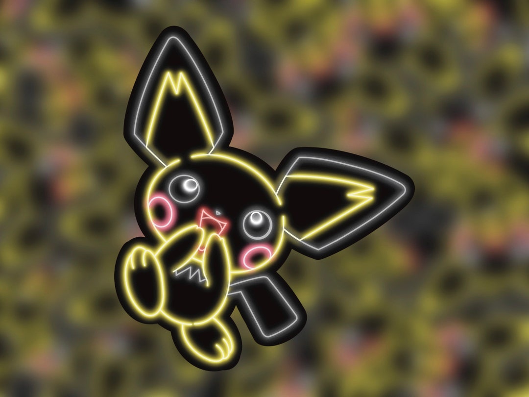Neon Pichu Pokemon Stickers - Etsy Singapore