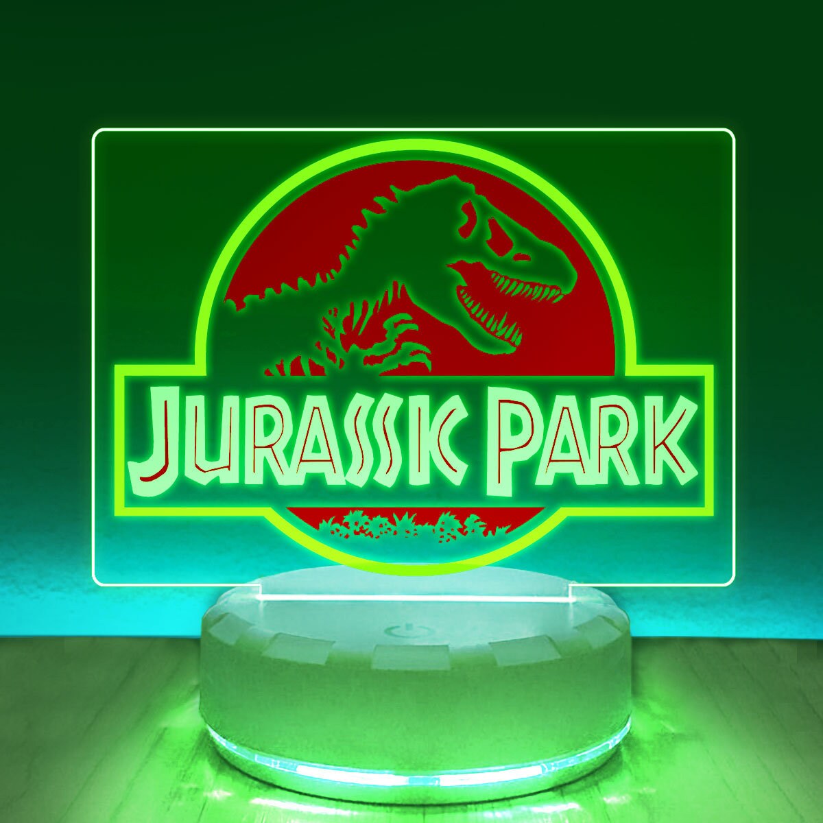 Movie Jurassic Park Led Desk Lamp Jurassic Park Room Decor Etsy