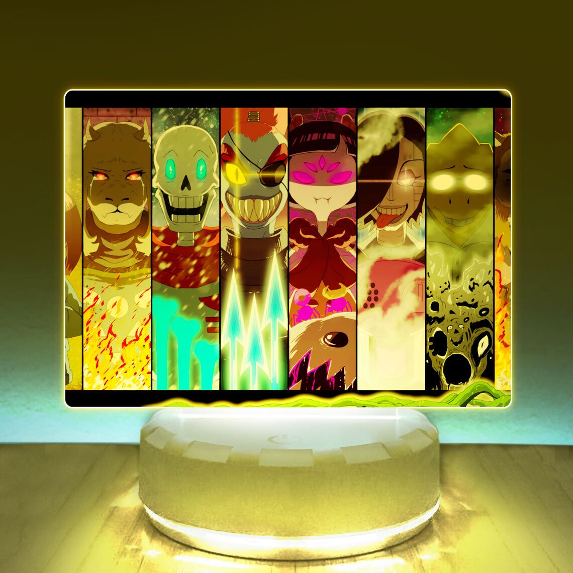 Video Game Undertale LED Desk Lamp Pacifist Route Room | Etsy