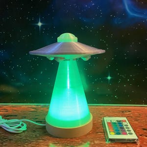 UFO Lamp Space Ship X Files Alien Desk Lamp Table Lamp - Etsy