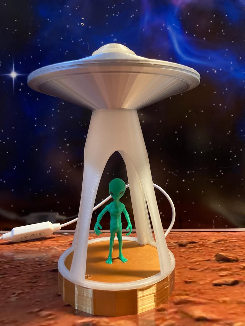 UFO Lamp Space Ship X Files Alien Desk Lamp Table Lamp - Etsy
