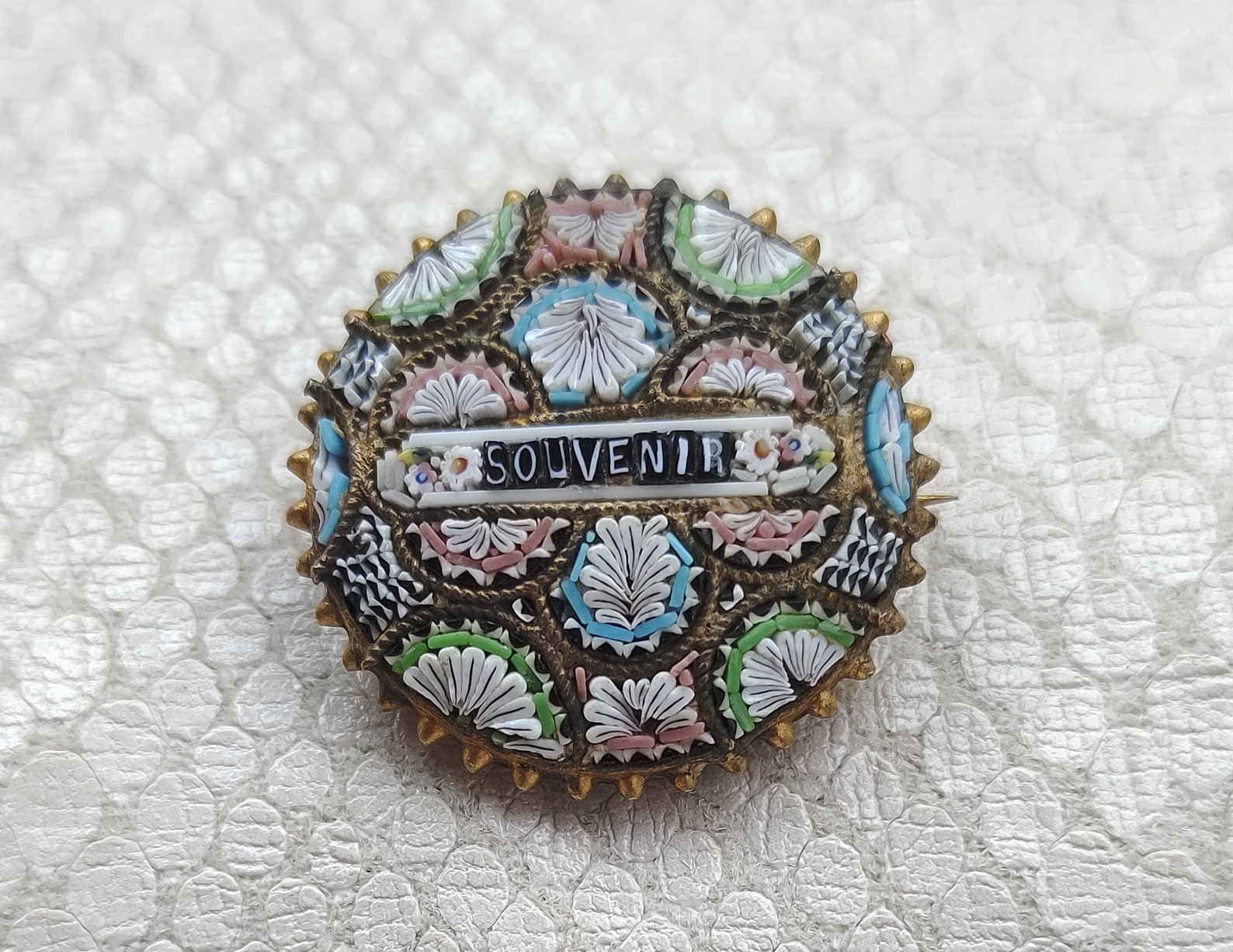 Vintage Antique Italian Micro Mosaic Brooches - Etsy