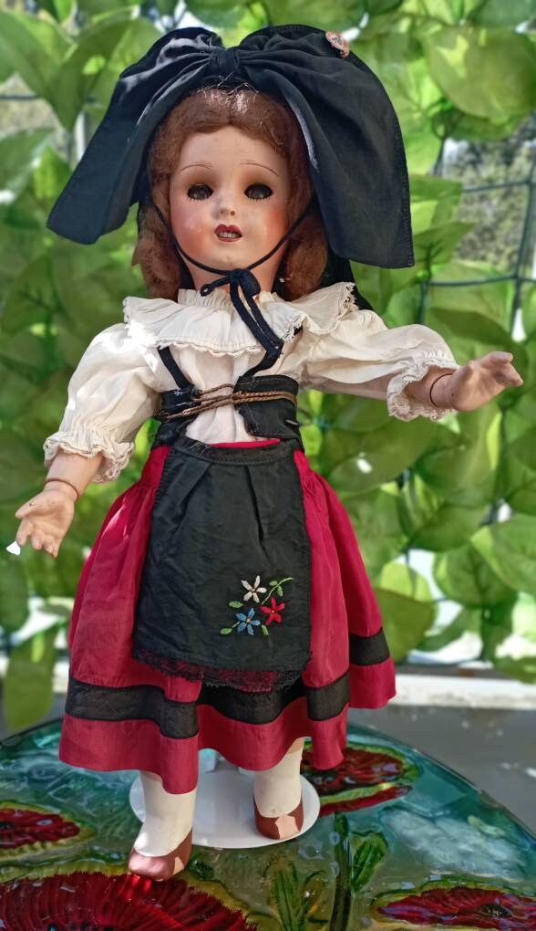 French Antique Composition Doll 14" Unis France( 35cm) - Etsy