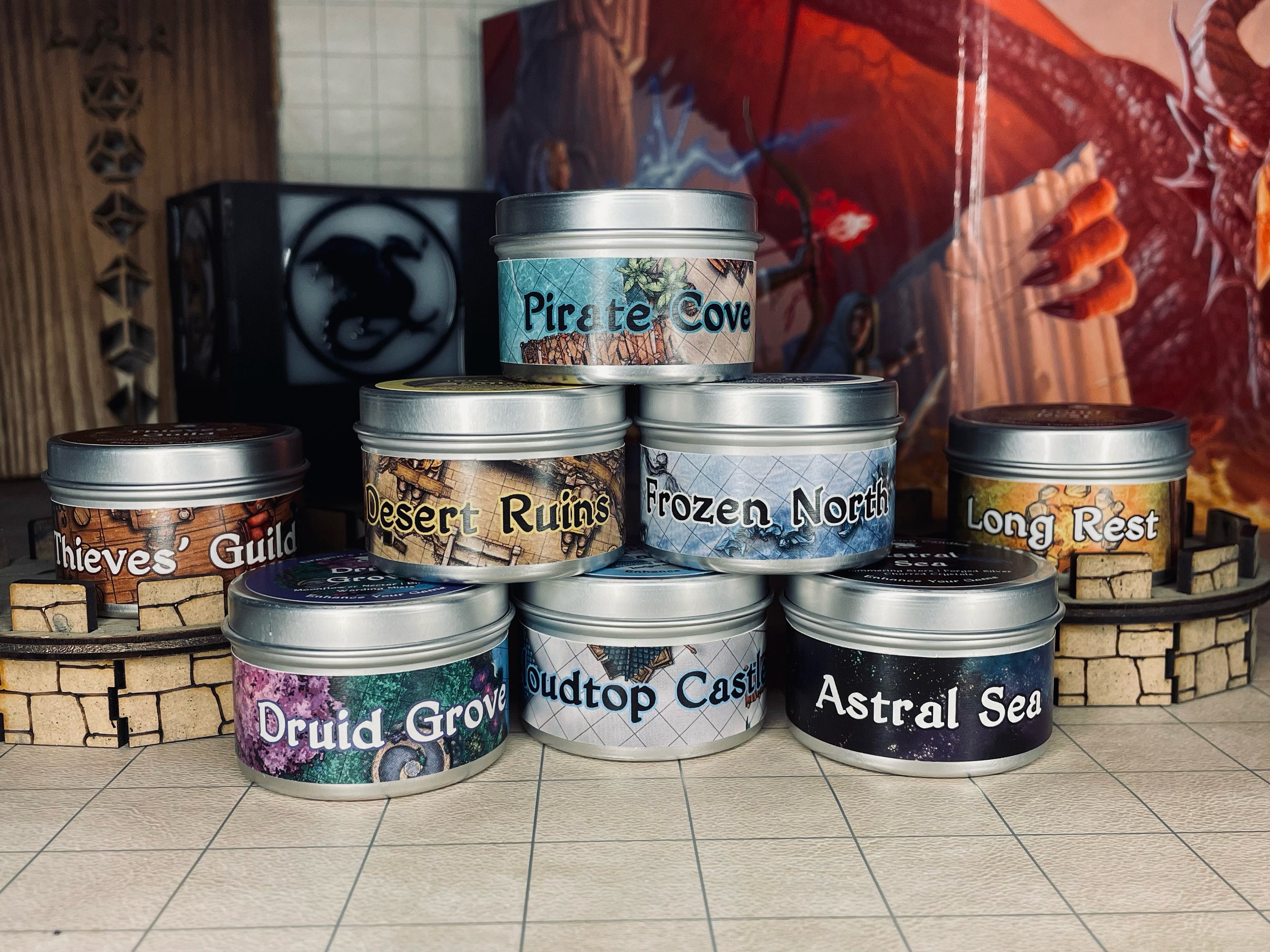 The Sampler Set 3 Soy Candle Dnd Candle Fantasy Gamer Gift Geek Gift - Etsy