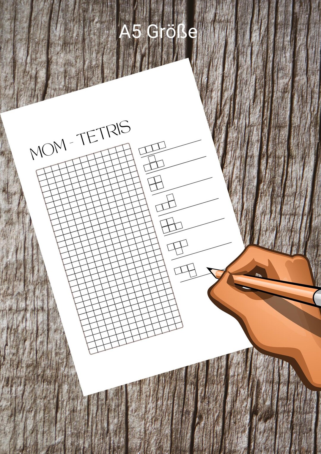 Mom Tetris Tracker, Habit Tracker, Printable Journal Page - Etsy