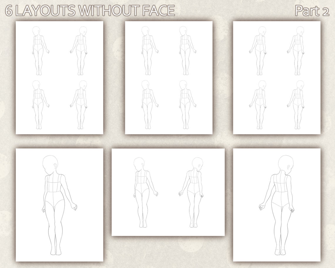 Kids Croquis Fashion Template for Children's Fashion Design - Etsy Canada