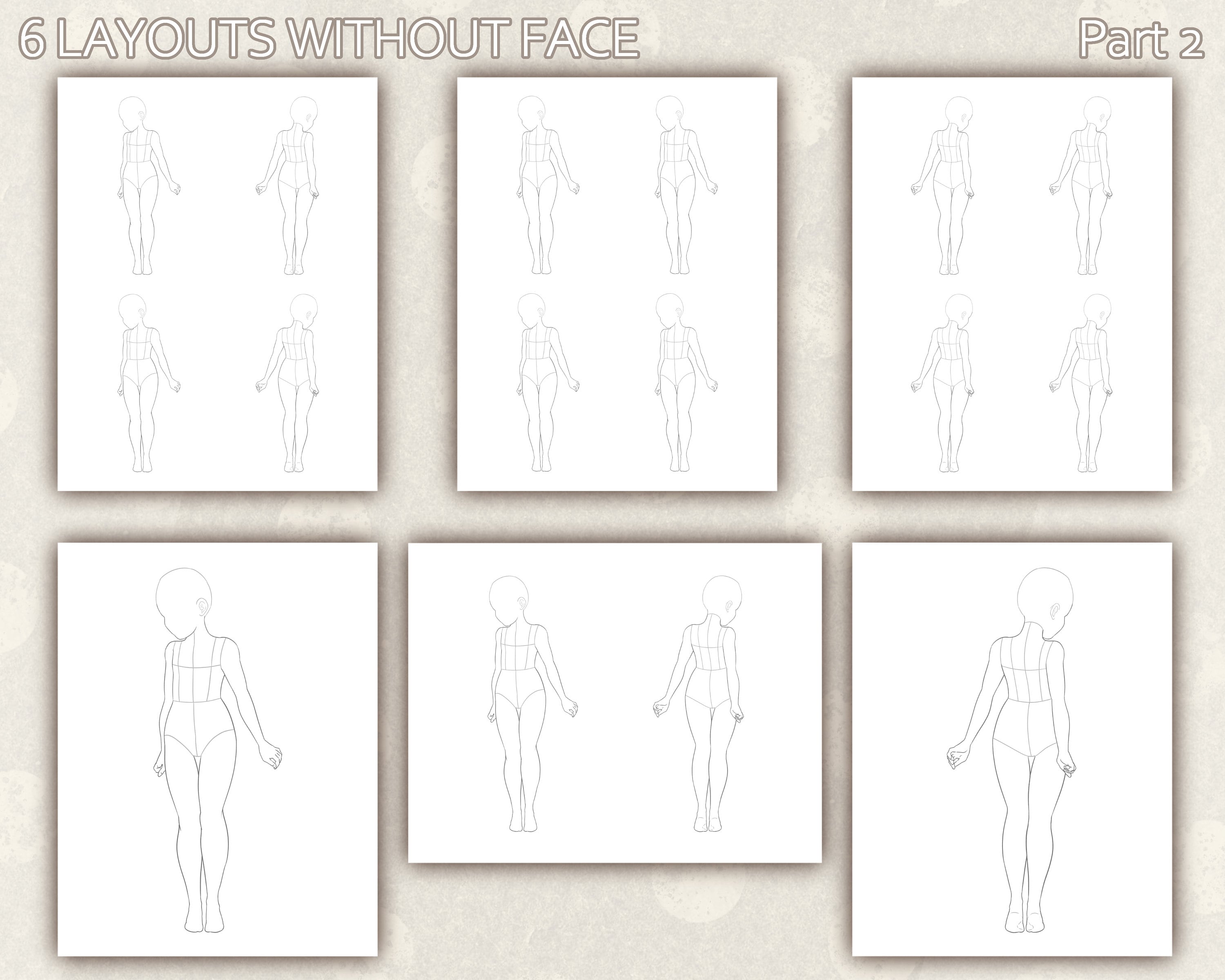 Kids Croquis Fashion Template for Children's Fashion Design - Etsy