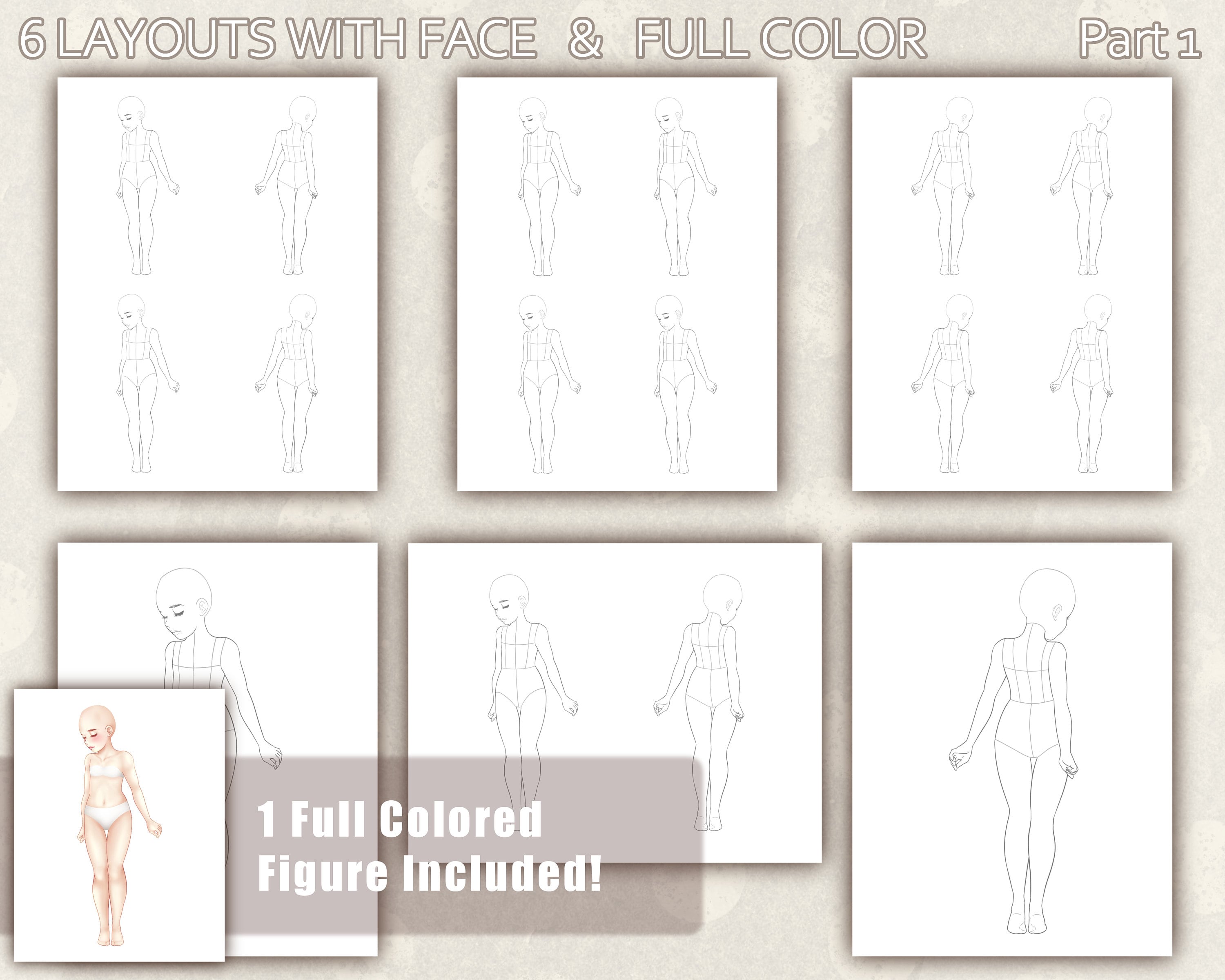 Kids Croquis Fashion Template for Children's Fashion Design - Etsy