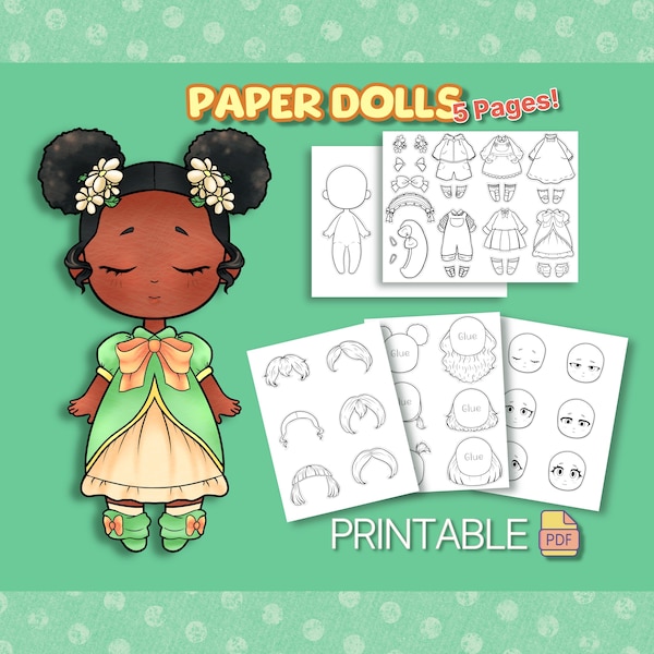 Chibi Paper Dolls - Etsy