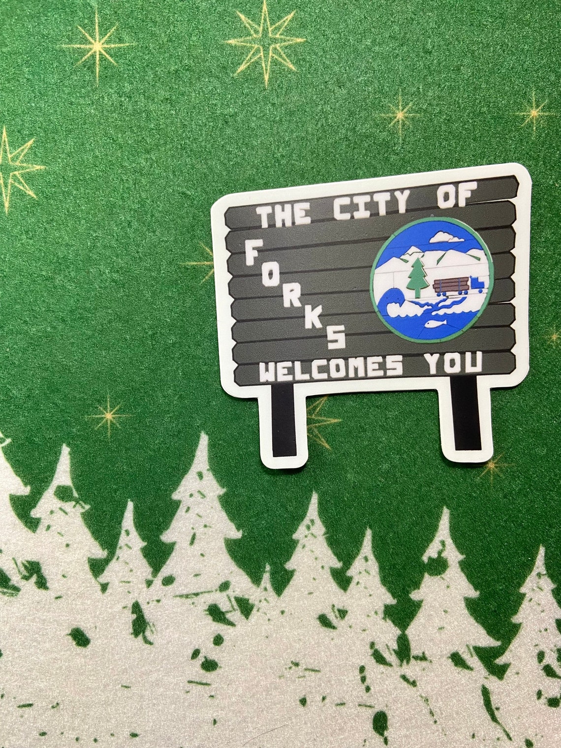 City of Forks Washington Welcome Sign Sticker - Etsy