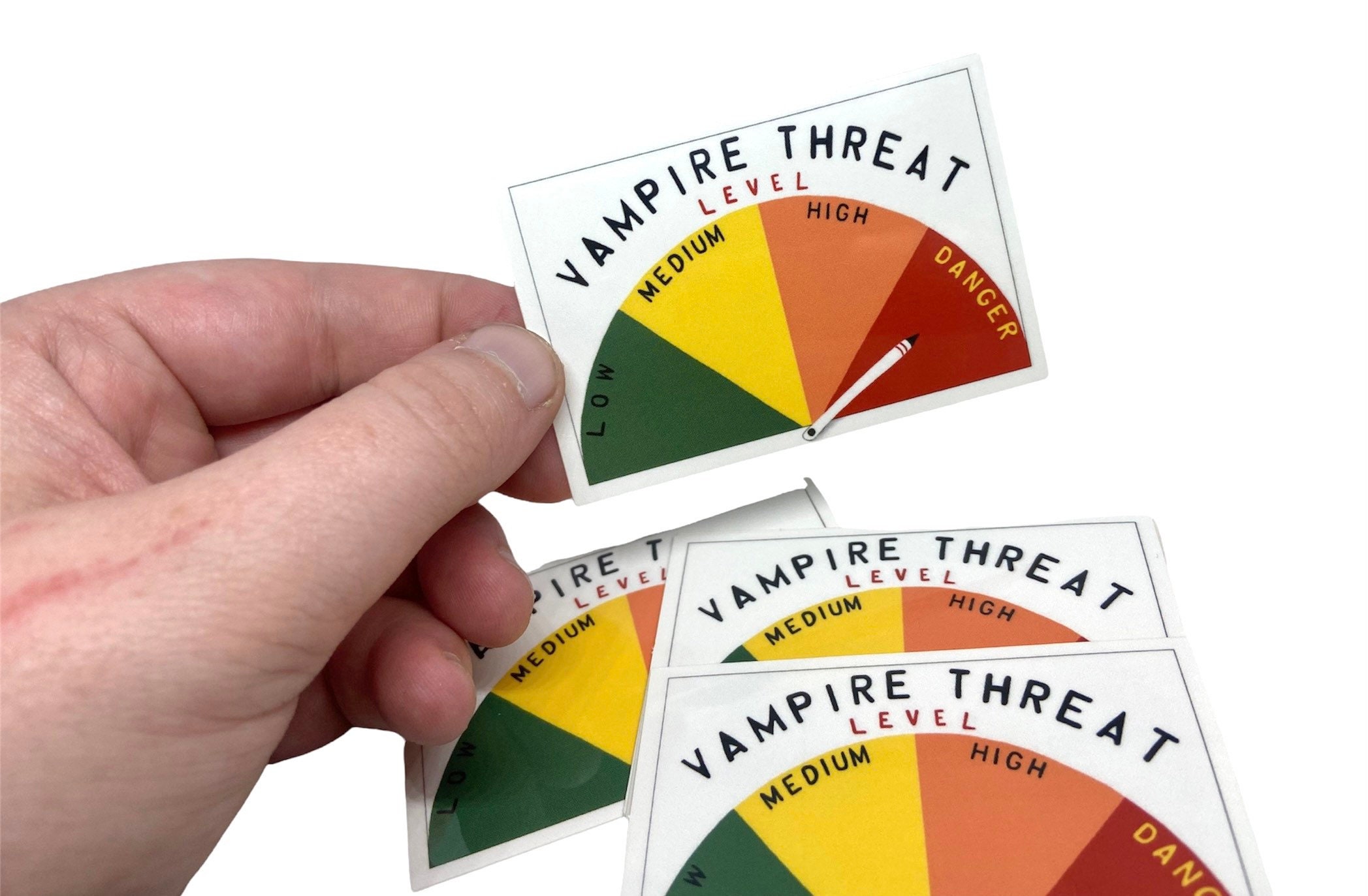 Vampire Threat Level Sign Sticker - Etsy