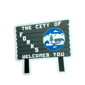 City of Forks, Washington Welcome Sign Sticker - Etsy