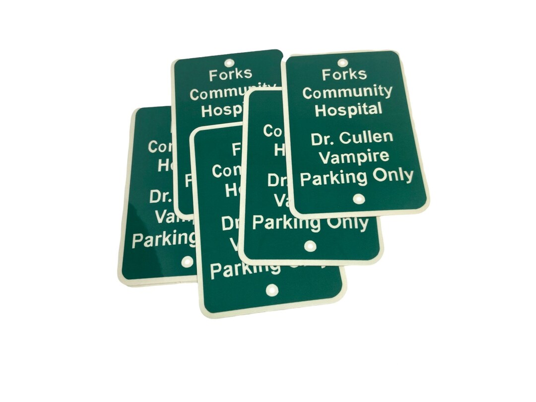Forks Hospital Parking Sign Sticker - Etsy