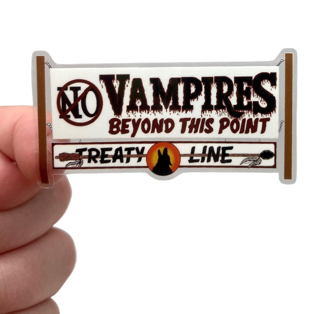 No Vampires Beyond This Point Sign Sticker - Etsy
