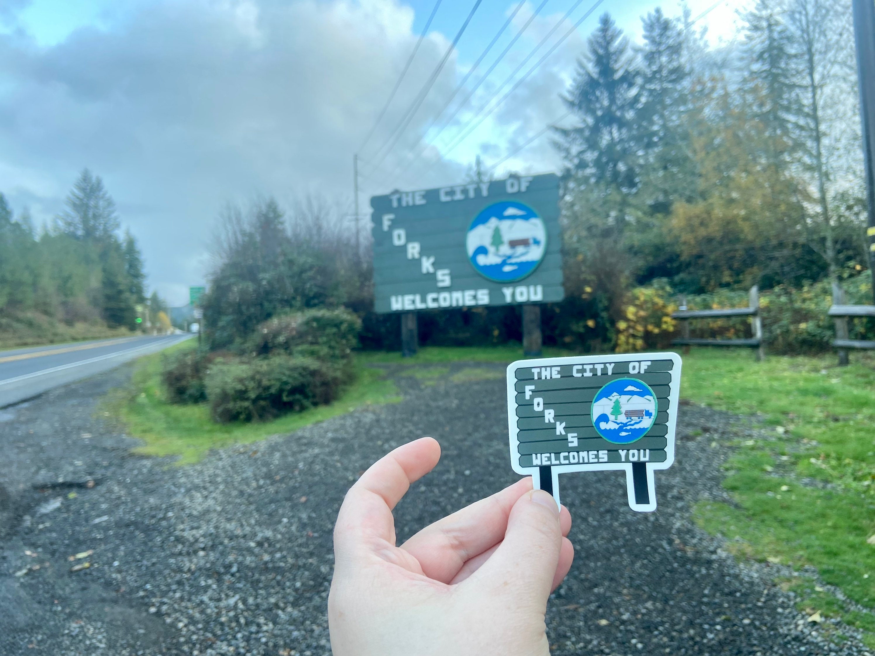 City of Forks Washington Welcome Sign Sticker - Etsy