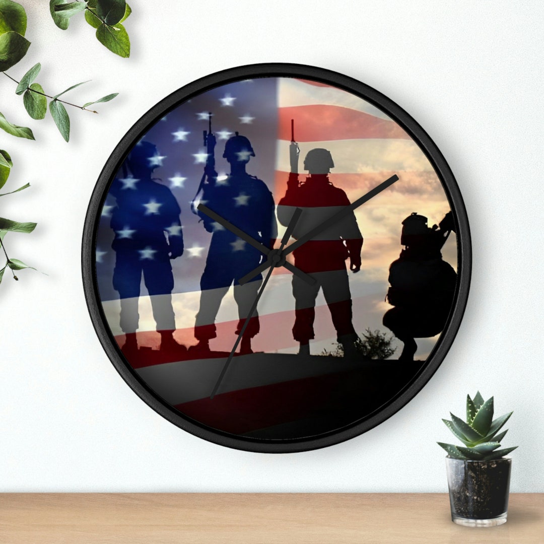 American Army Wall Clock - Etsy