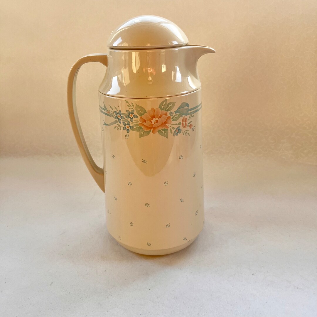 Vintage Quart Crown Corning Thermique Thermos Glass Stainless Steel ...