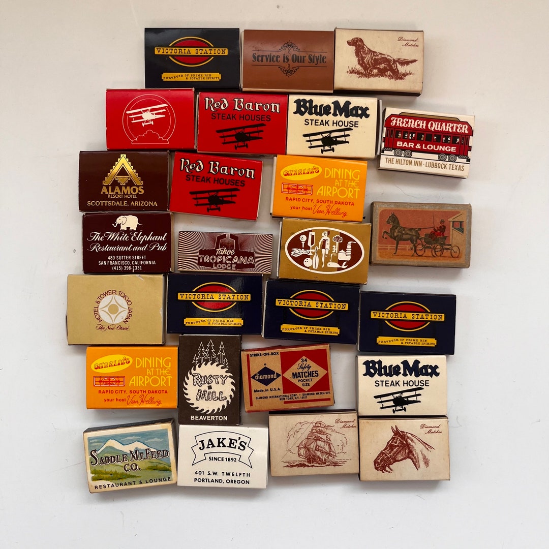 Vintage Assorted Aesthetic Matchboxes Set of 10 or 18 - Etsy