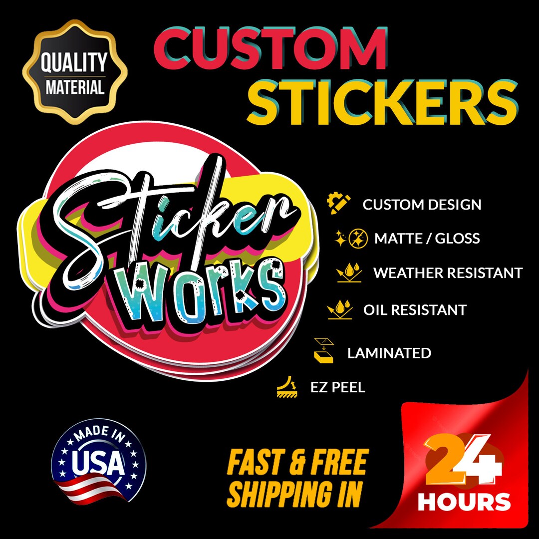 Custom Stickers Ez-peel Laminate Custom Decal Water - Etsy
