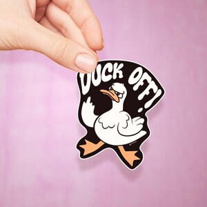 Sarcastic Duck Sticker Funny Duck Sticker Angry Bird Sticker - Etsy