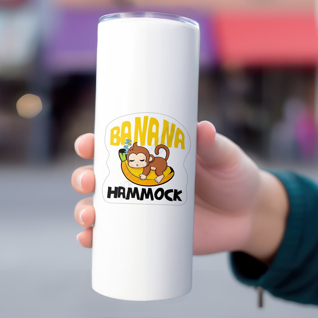 Kawaii Cute Sleeping Monkey Sticker, Adorable Banana Label, Silly ...